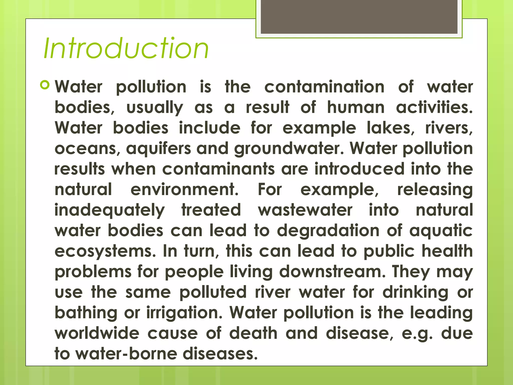water pollution | PPT