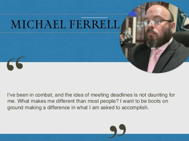 Personal Brand Exploration Michael Ferrell | PPT