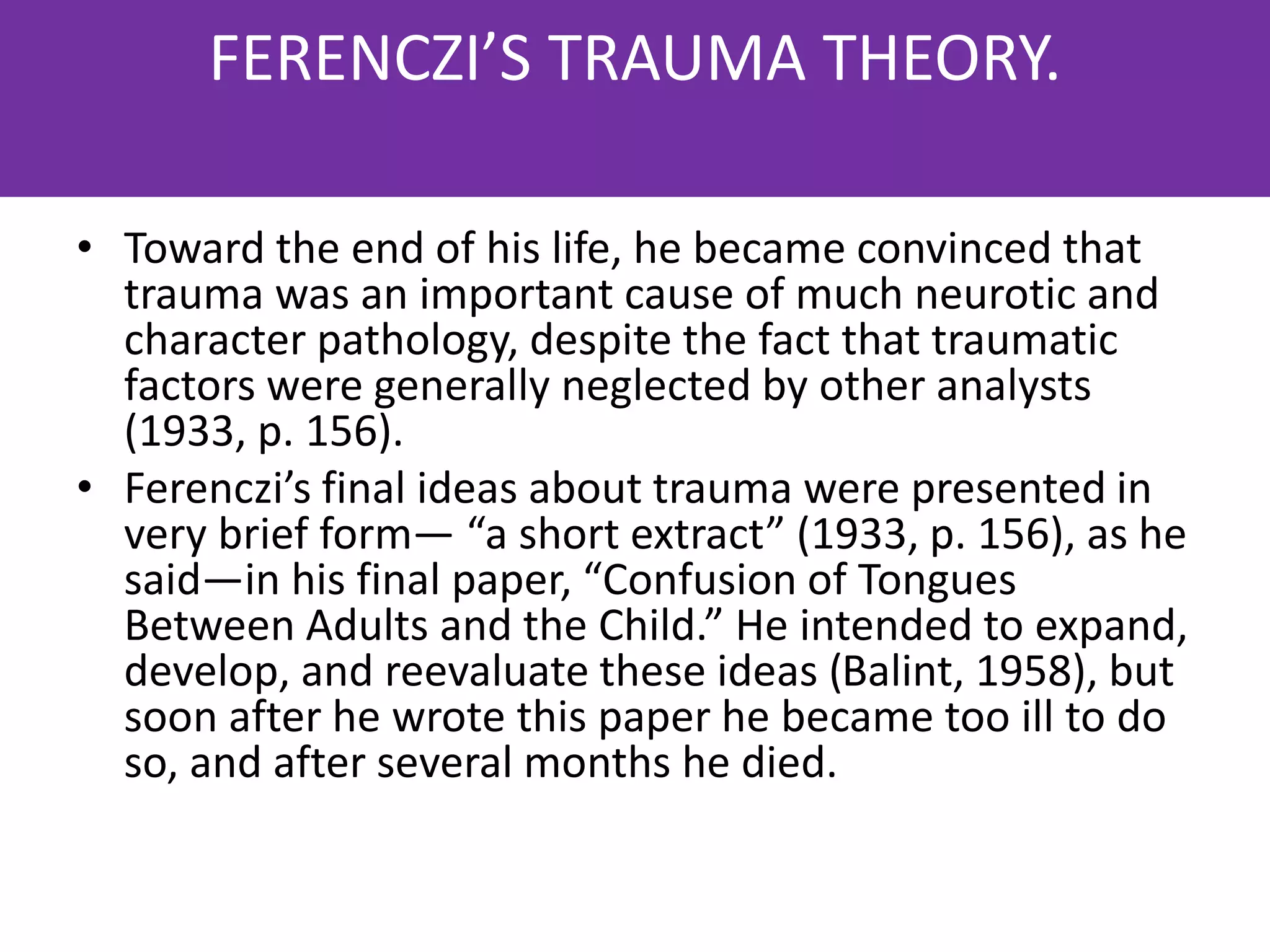 FERENCZI’S TRAUMA THEORY.pptx