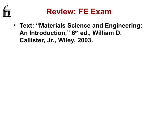 Material Science Engineering William D Callister | PPT
