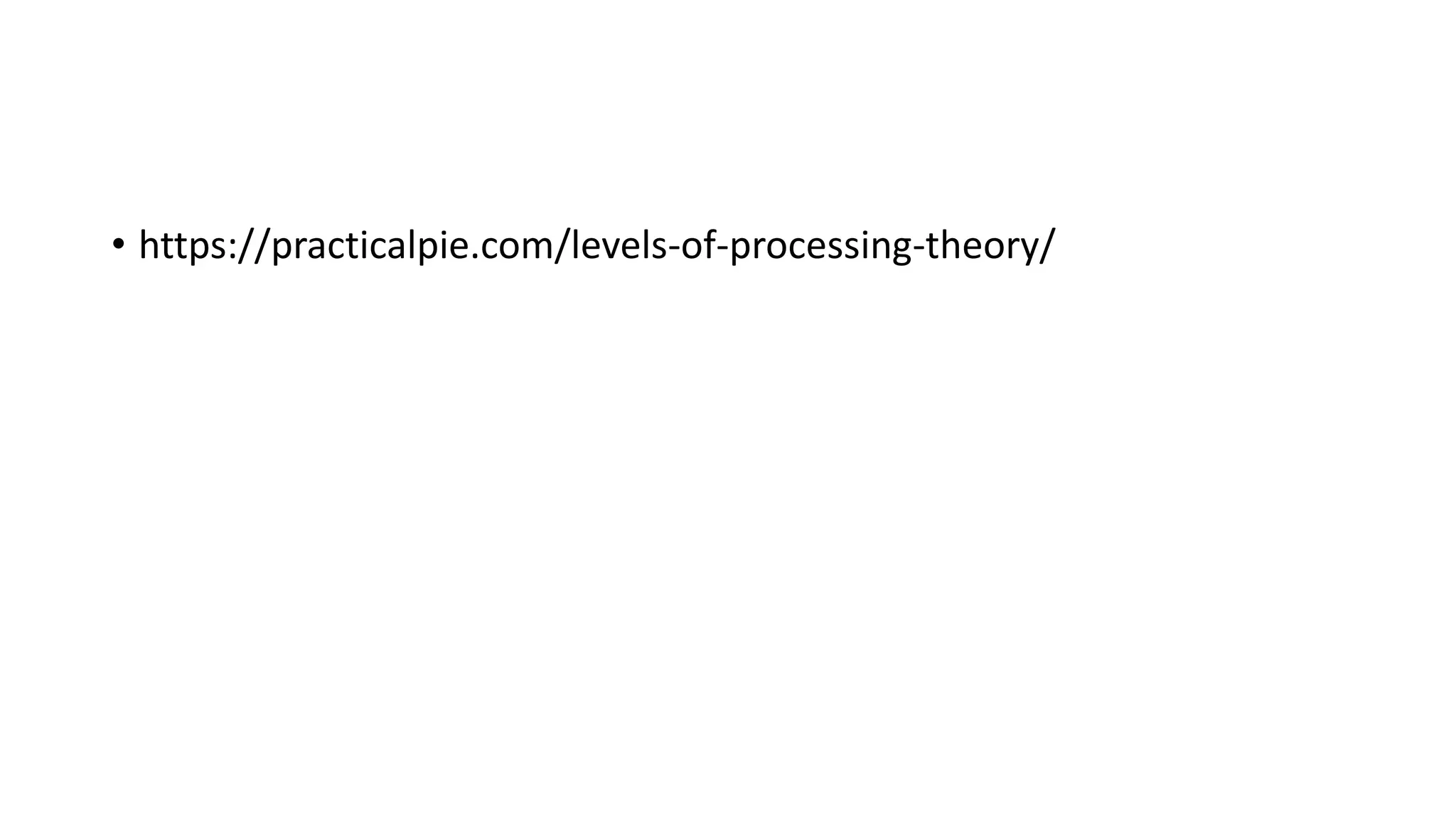 Fergus Craik(Level of processing theory) | PPTX