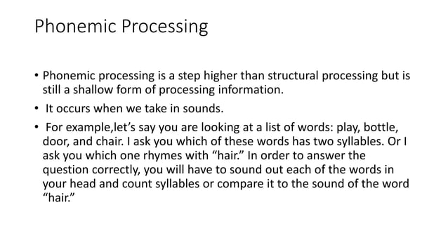Fergus Craik(Level of processing theory) | PPTX
