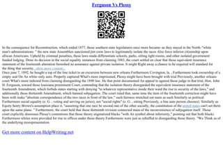 Ferguson Vs Plessy | PPT
