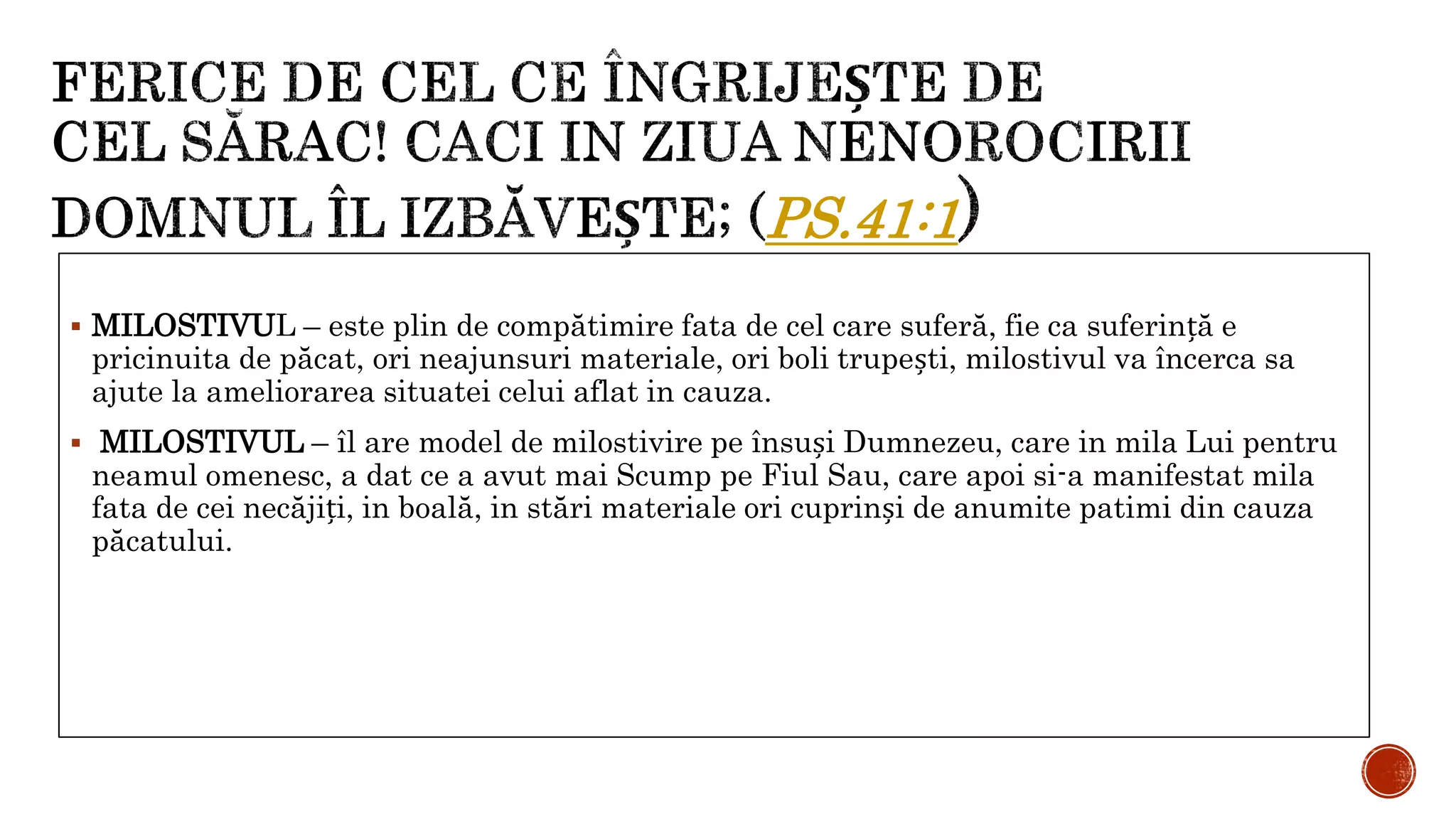 Ferice de cei milostivi, căci ei.pptx