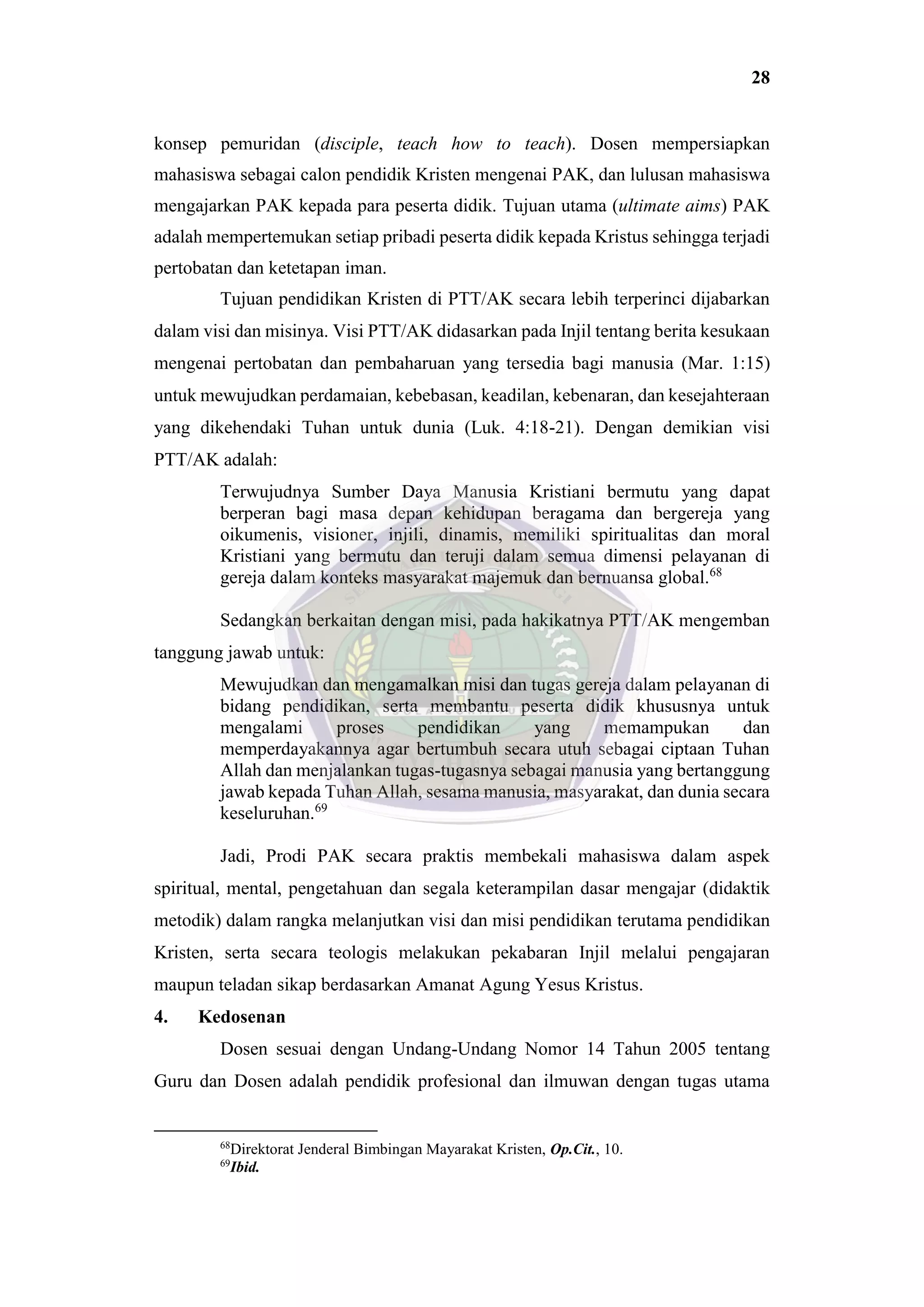 Implementasi Filsafat Pendidikan Rekonstruksionisme dalam Membentuk Gaya Mengajar Dosen Program ...