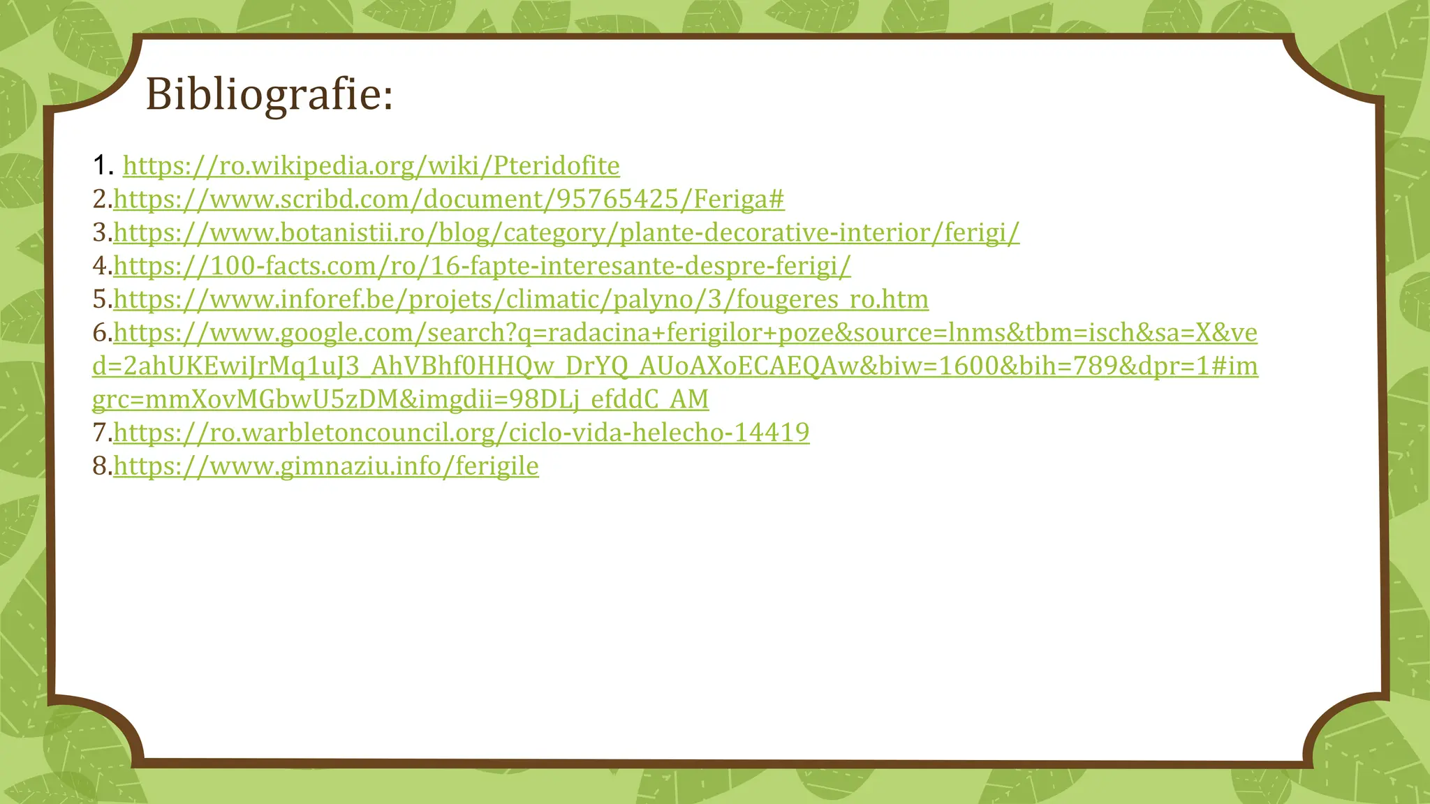 Ferigile powerpoint frumos la biologie (l am fact in clasa a 9 a | PPTX