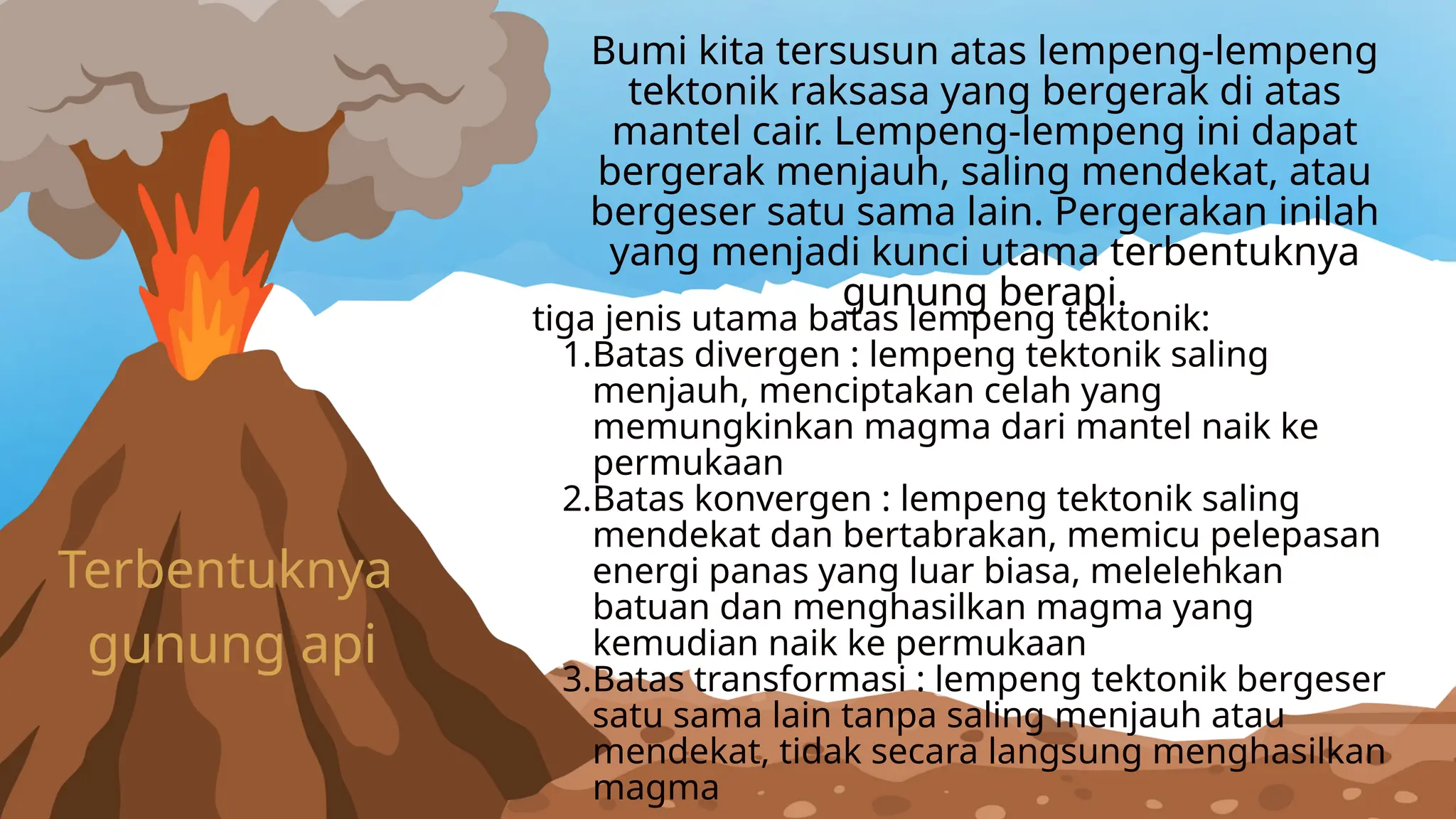 Materi Geografi kelas X- Proses Terbentunya Gunung Api dan Jenisnya | PPTX