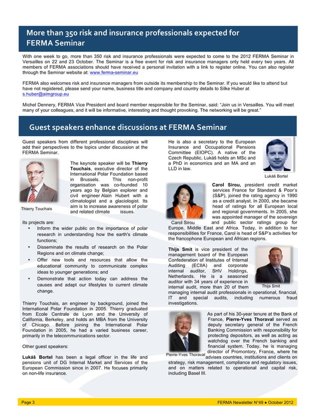 FERMA Newsletter #49 | PDF