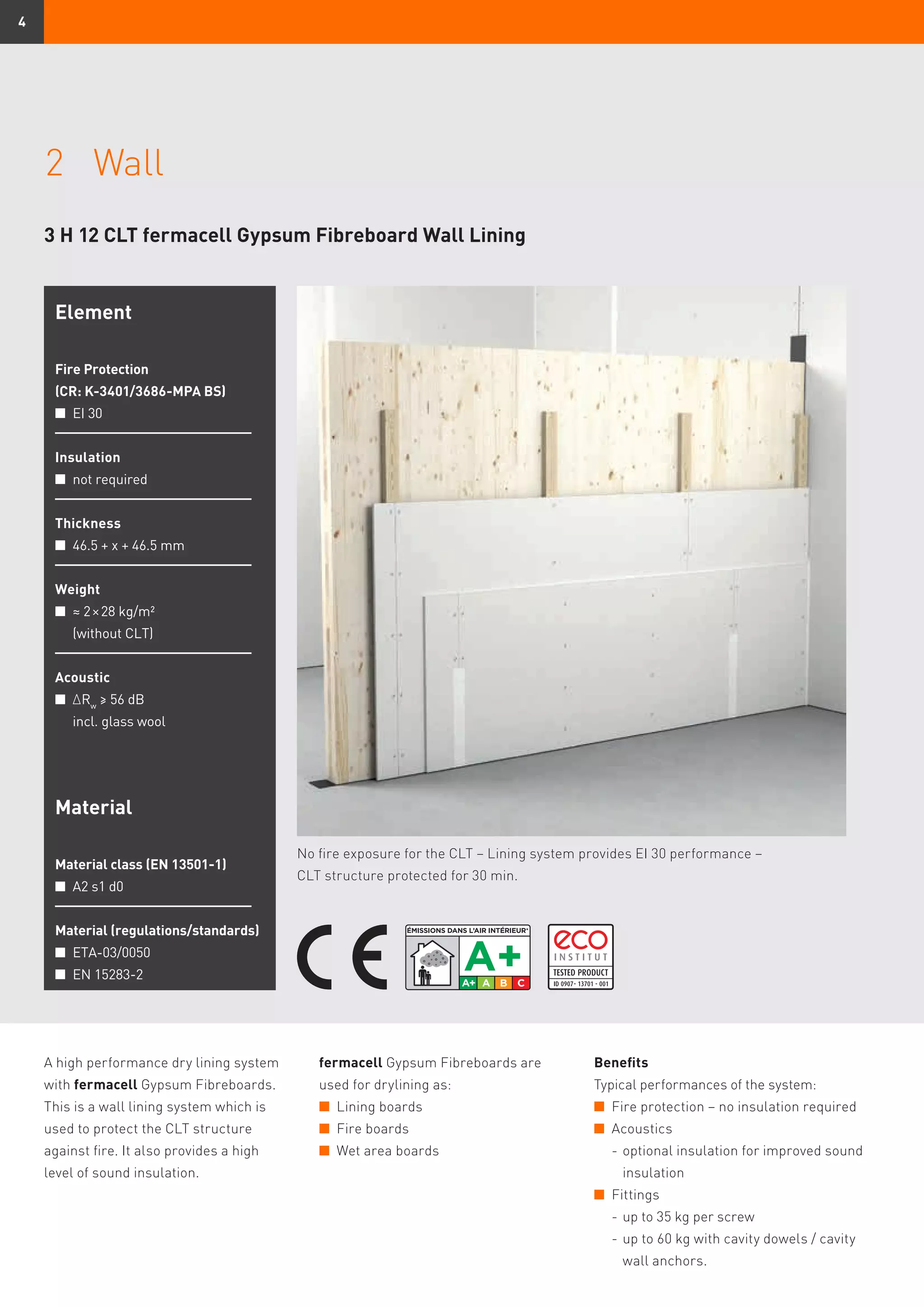 fermacell special fire protection with cross laminated timber (clt) | PDF