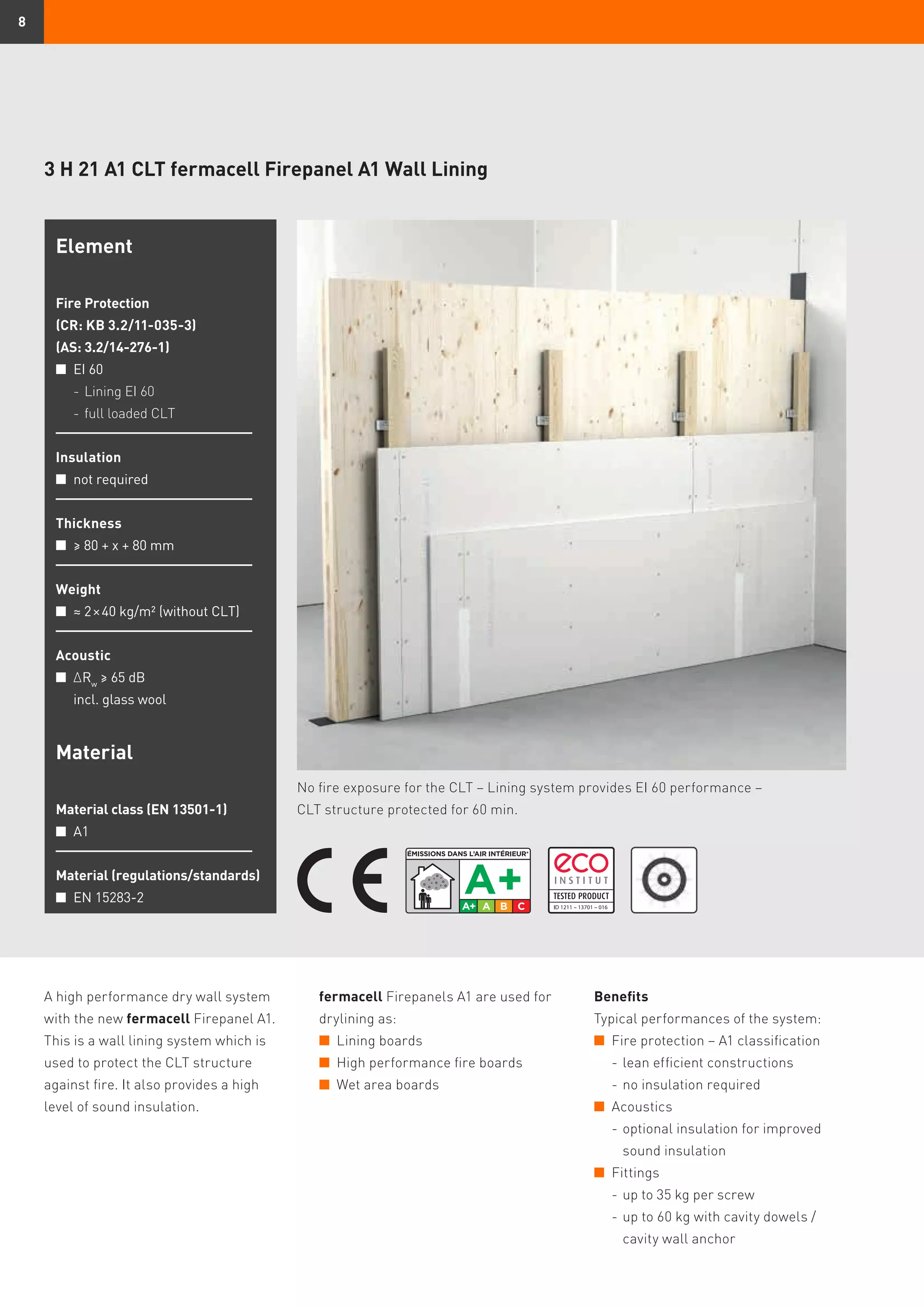 fermacell special fire protection with cross laminated timber (clt) | PDF