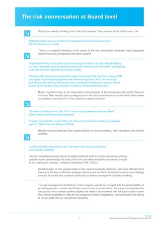 Risk Governance Conference - Board Governance and Emerging Risks in the ...