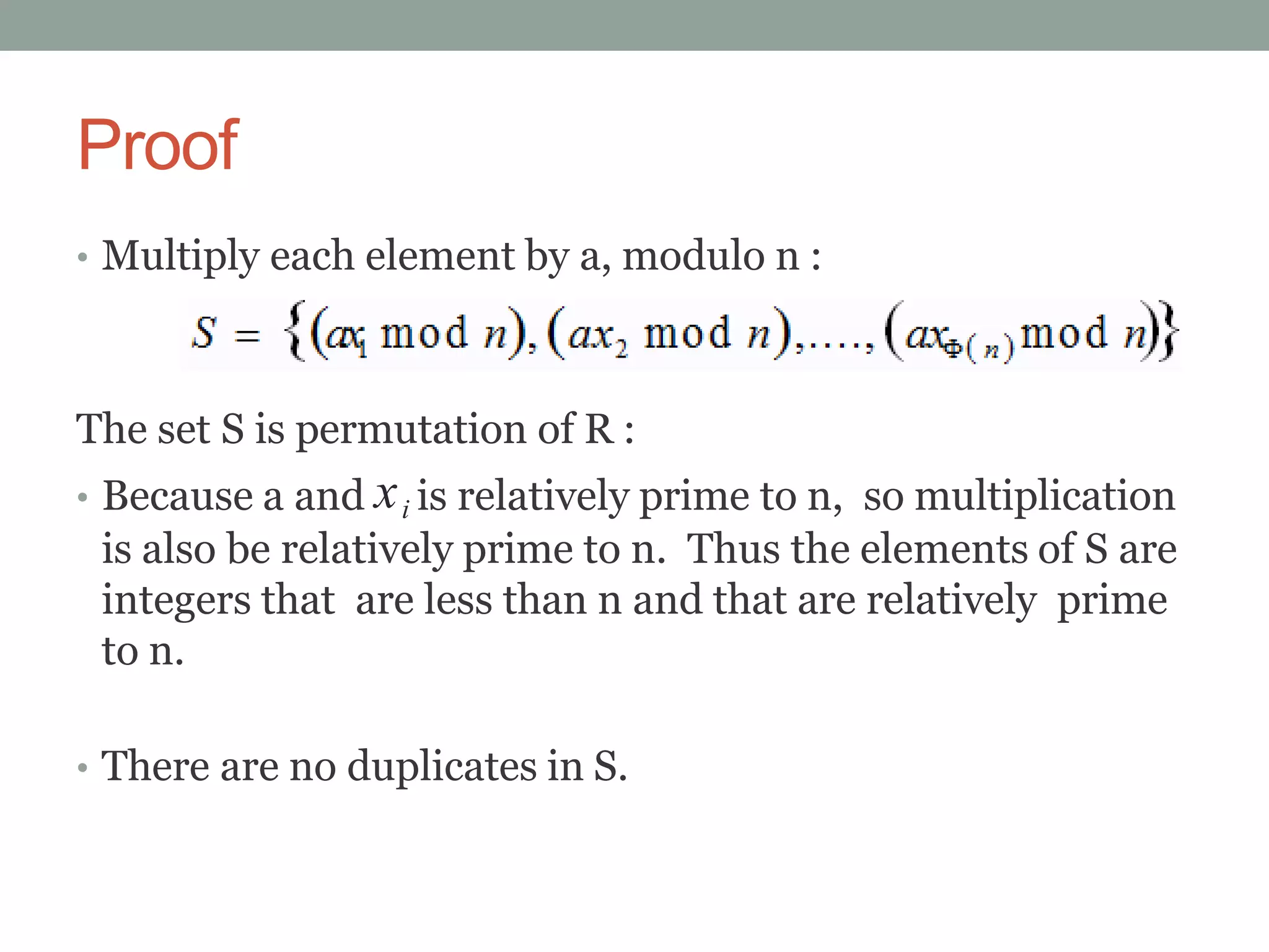 Fermat And Euler Theorem Pptx Technology And Computing