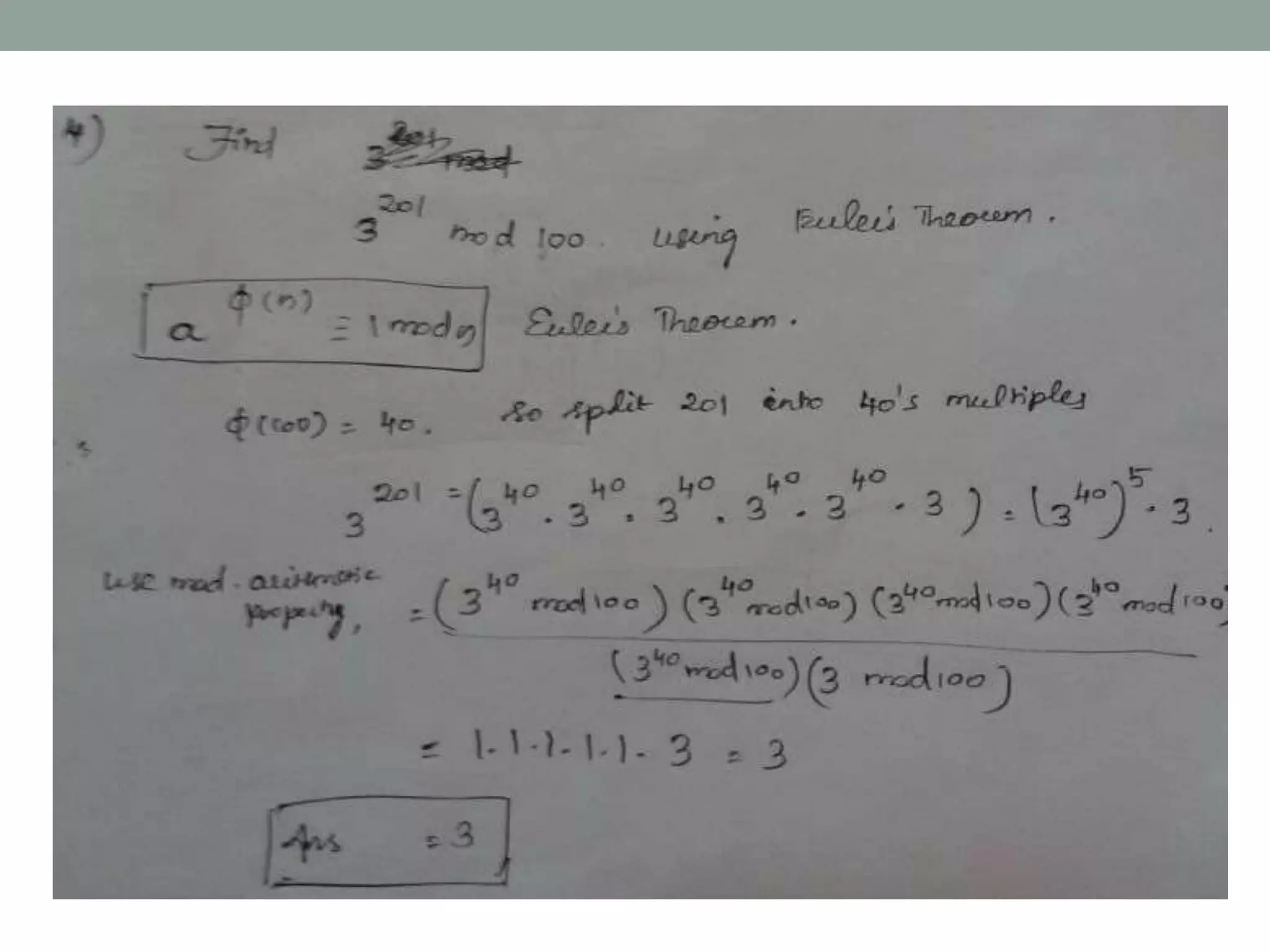 Fermat and euler theorem | PPTX