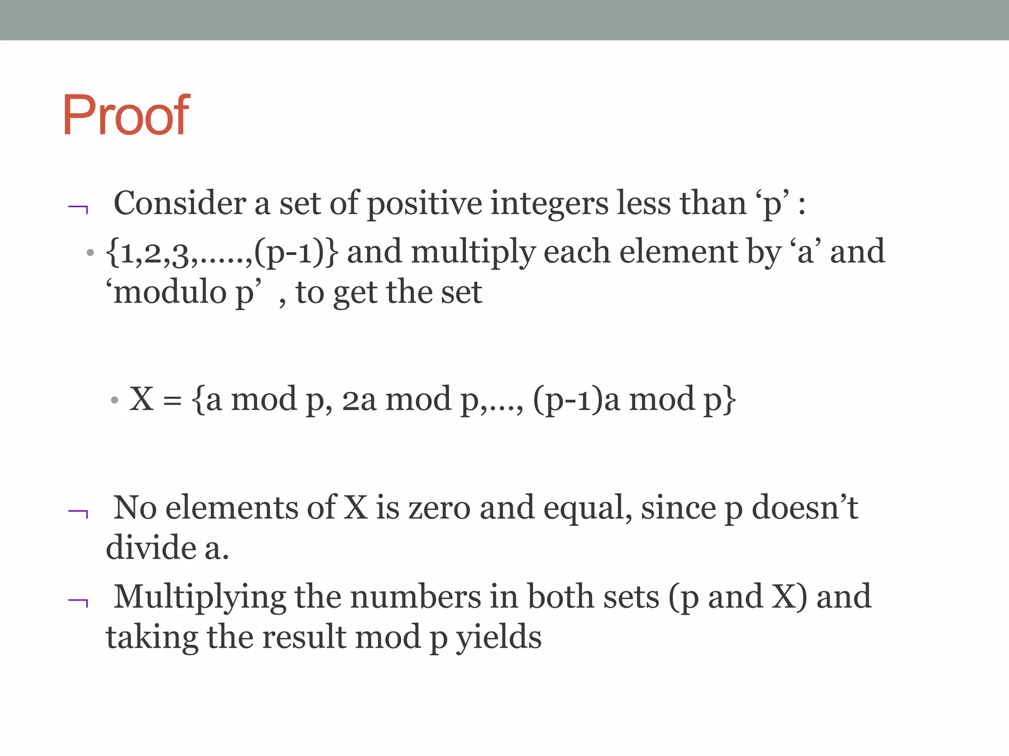 Fermat And Euler Theorem Pptx Technology And Computing