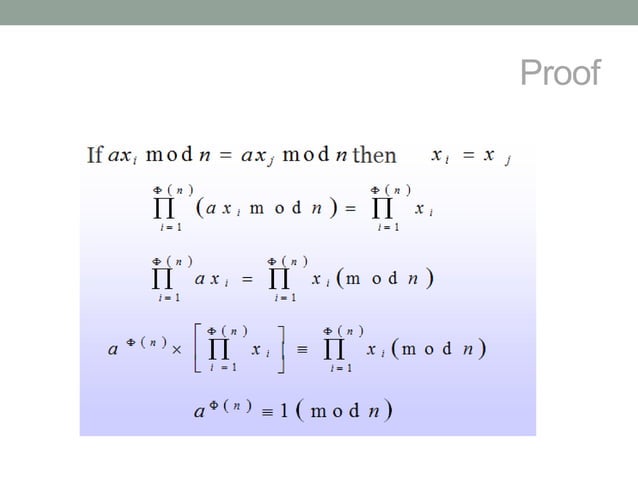 Fermat and euler theorem | PPTX | Technology & Computing