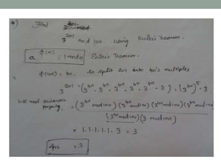 Fermat and euler theorem | PPTX