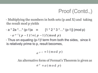 Fermat and euler theorem | PPTX