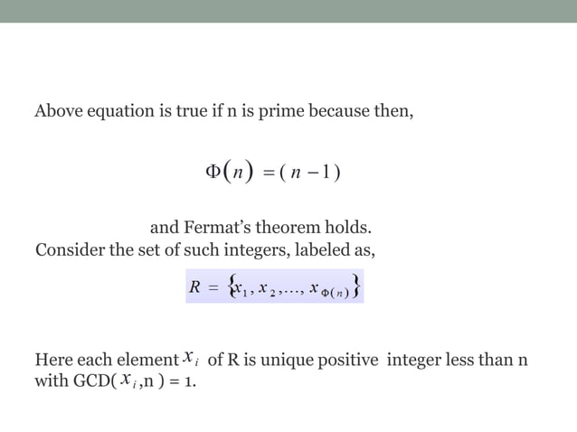 Fermat and euler theorem | PPTX | Technology & Computing