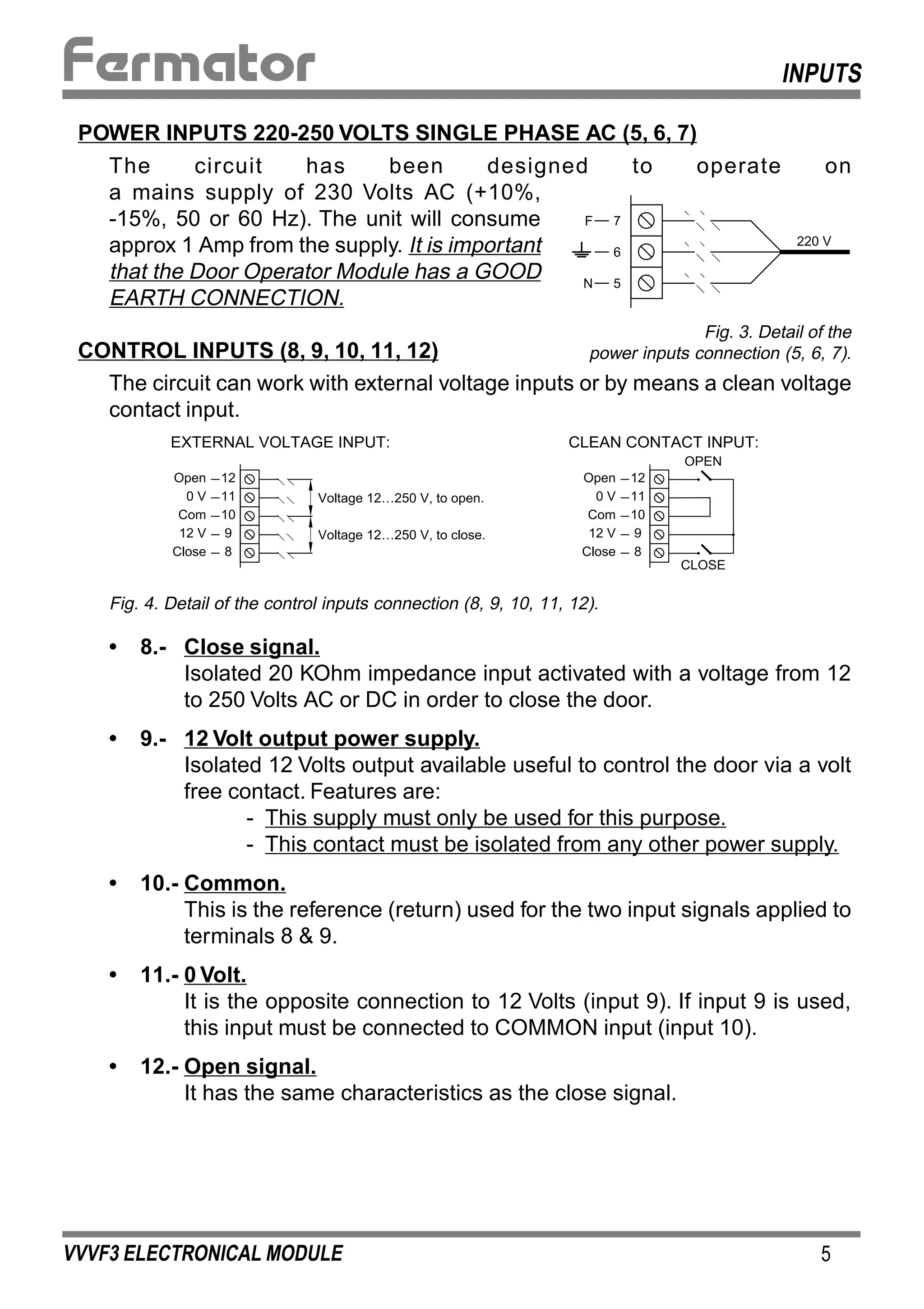 Fermator door operator_vvvf3 | PDF