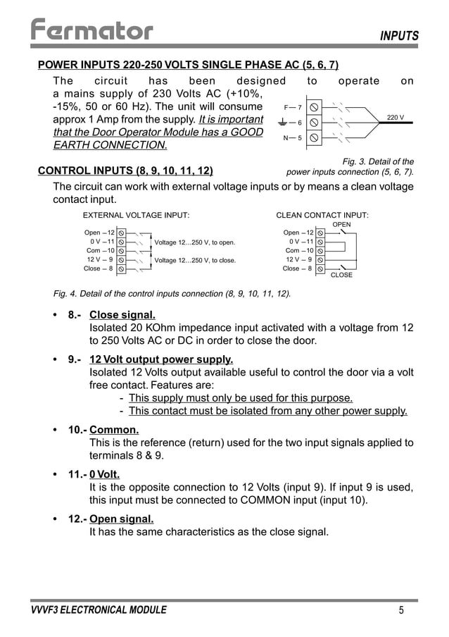 Fermator door operator_vvvf3 | PDF