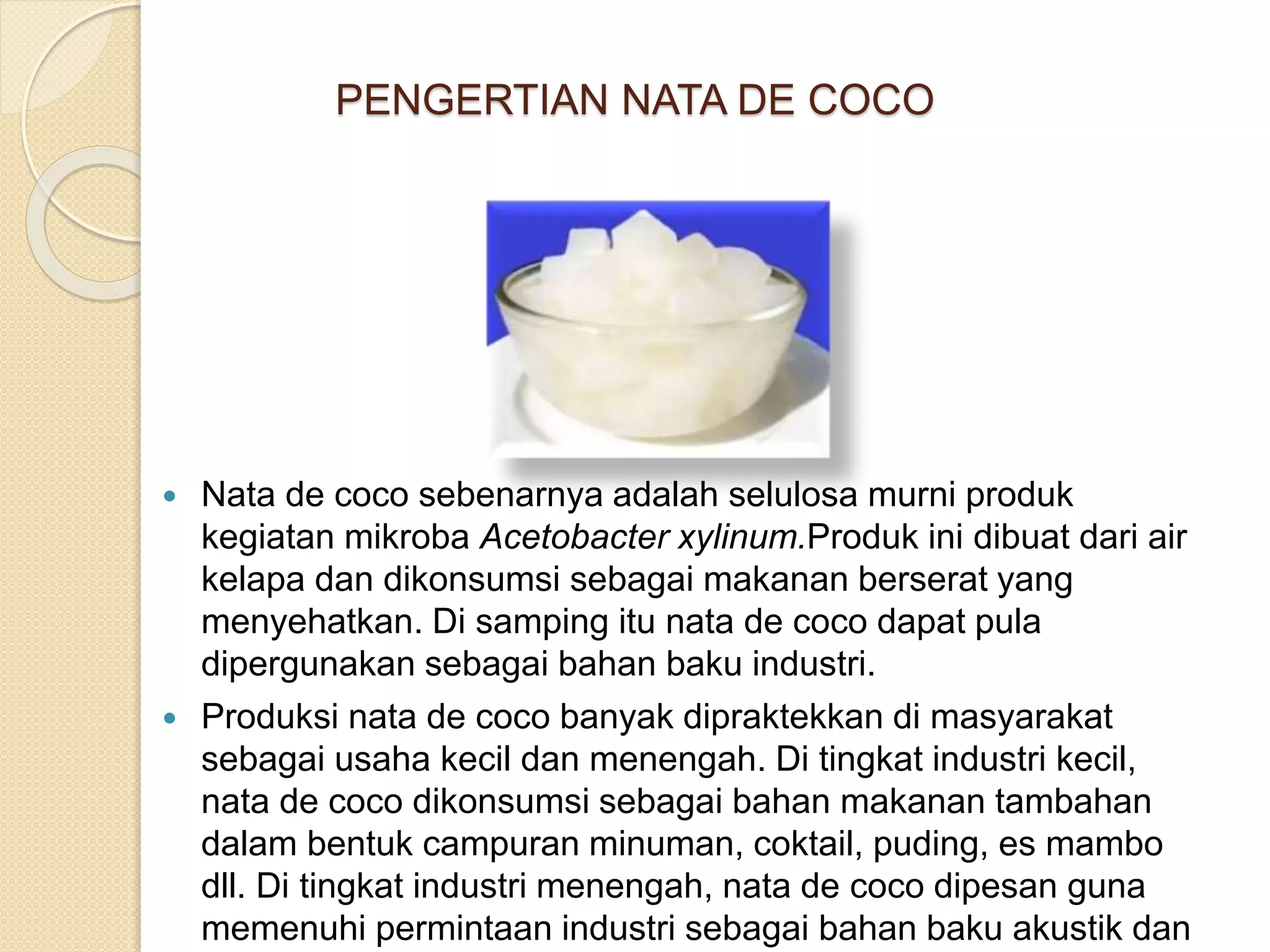 Teknologi Fermentasi Nata de coco | PPTX