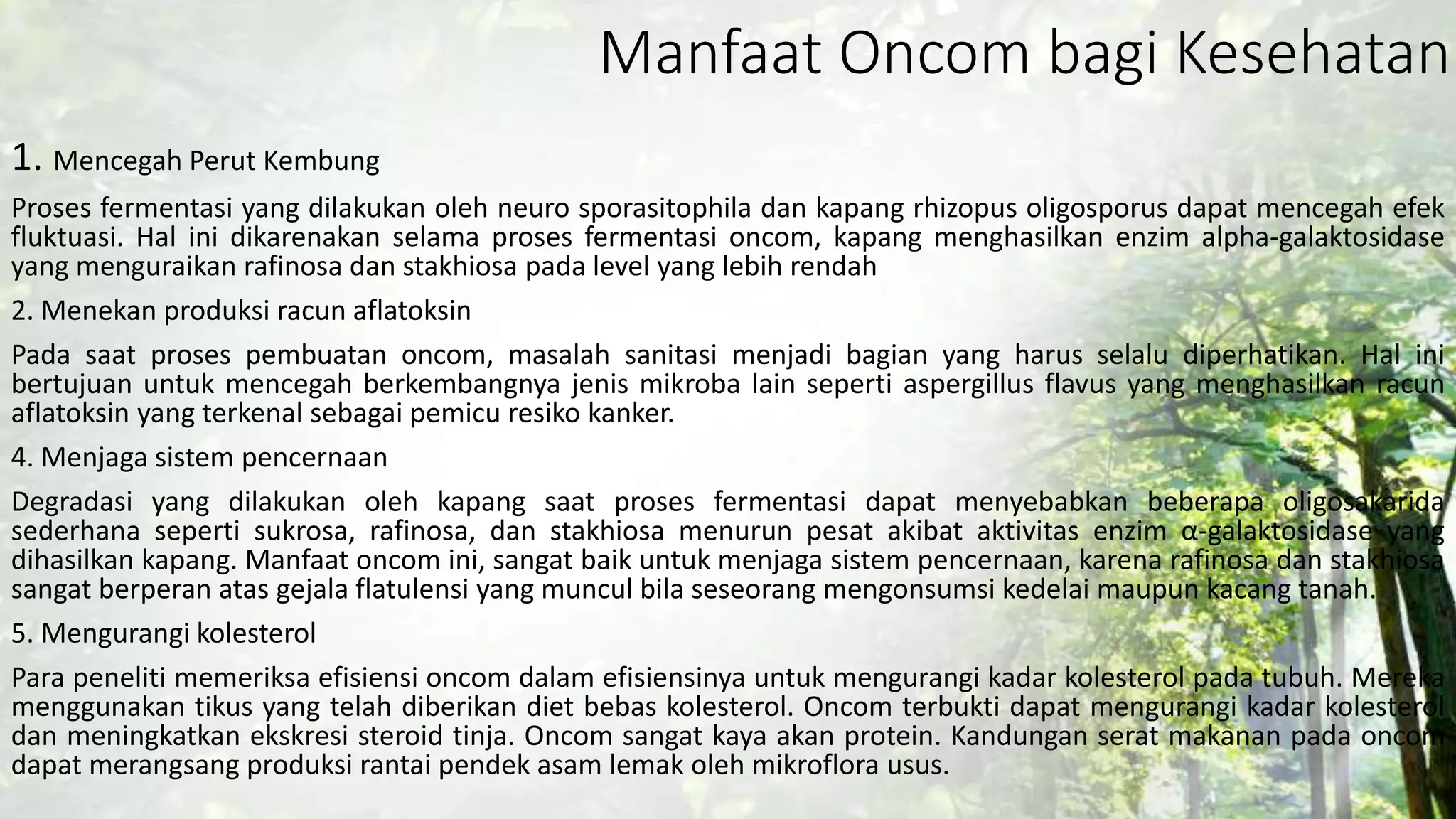 Fermentasi Oncom - Proses Respirasi Anaerob | PPTX