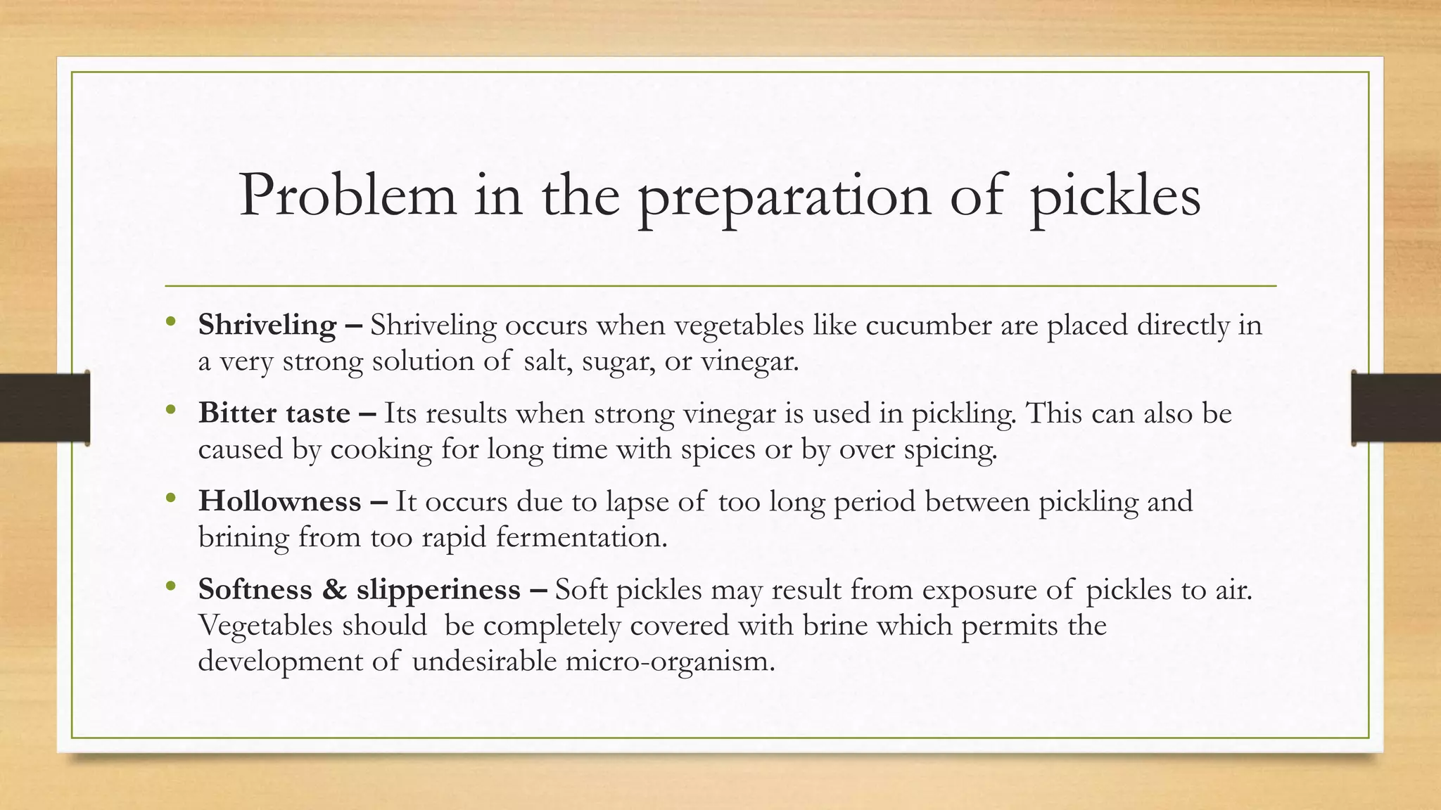 Fermented food pickle | PPTX