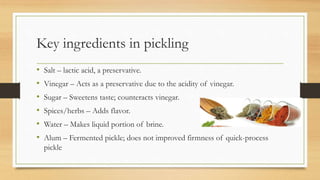 Fermented food pickle | PPTX