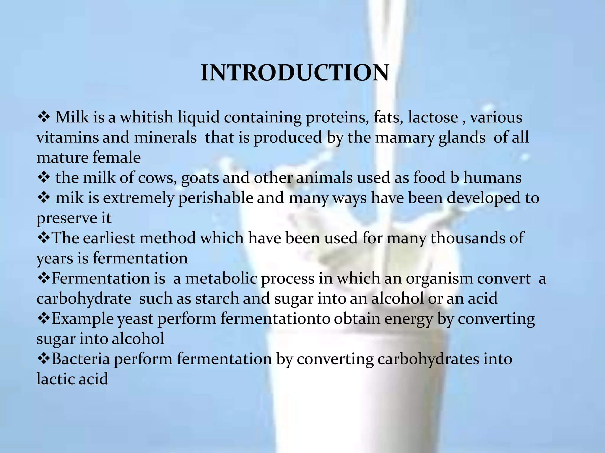 Fermentated milk products | PPTX