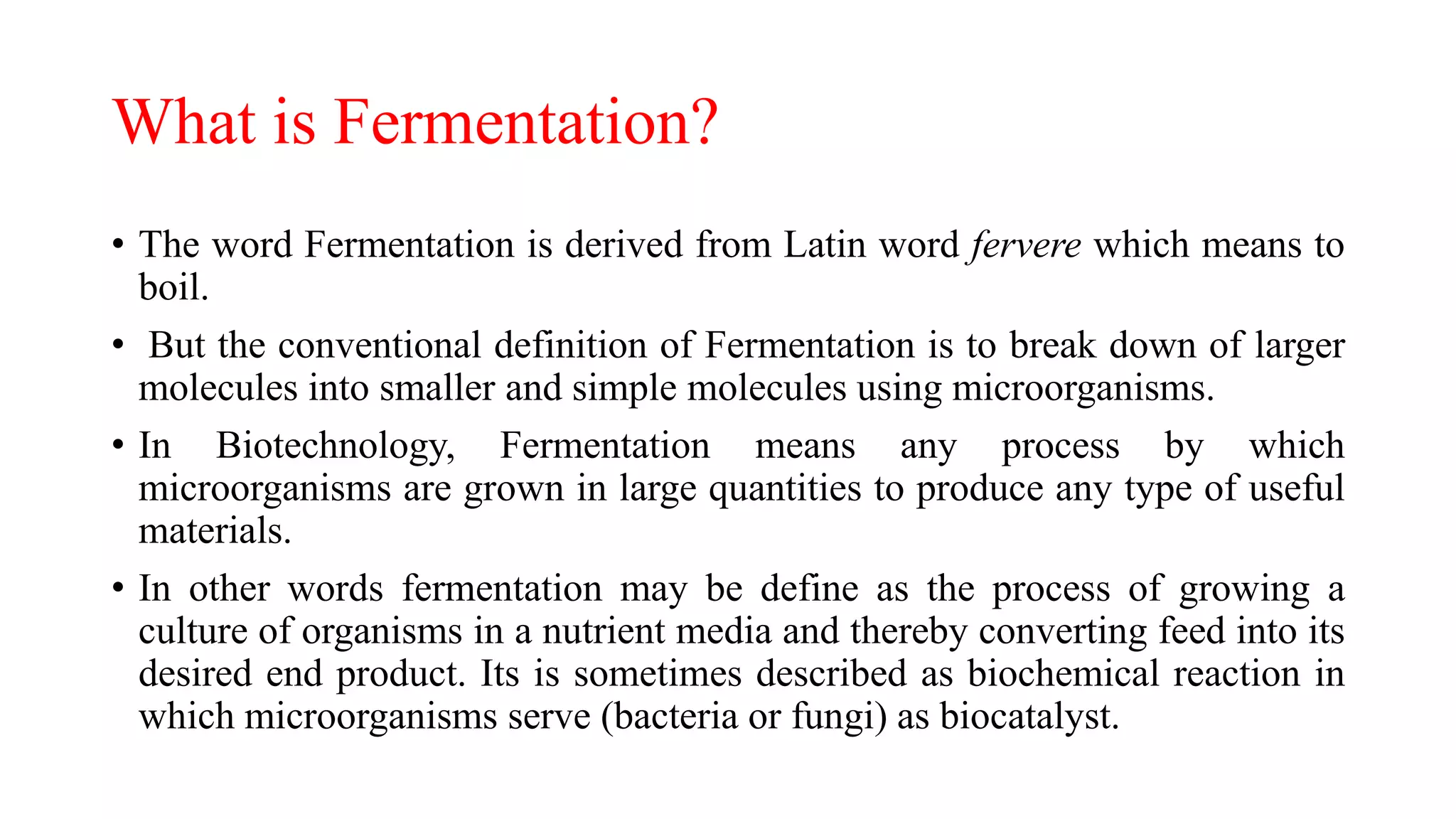 Fermentation | PPTX
