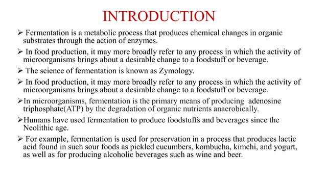 Fermentation | PPTX | Chemistry | Science