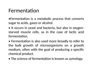 Fermentation, types of fermentatins pptx | PPTX