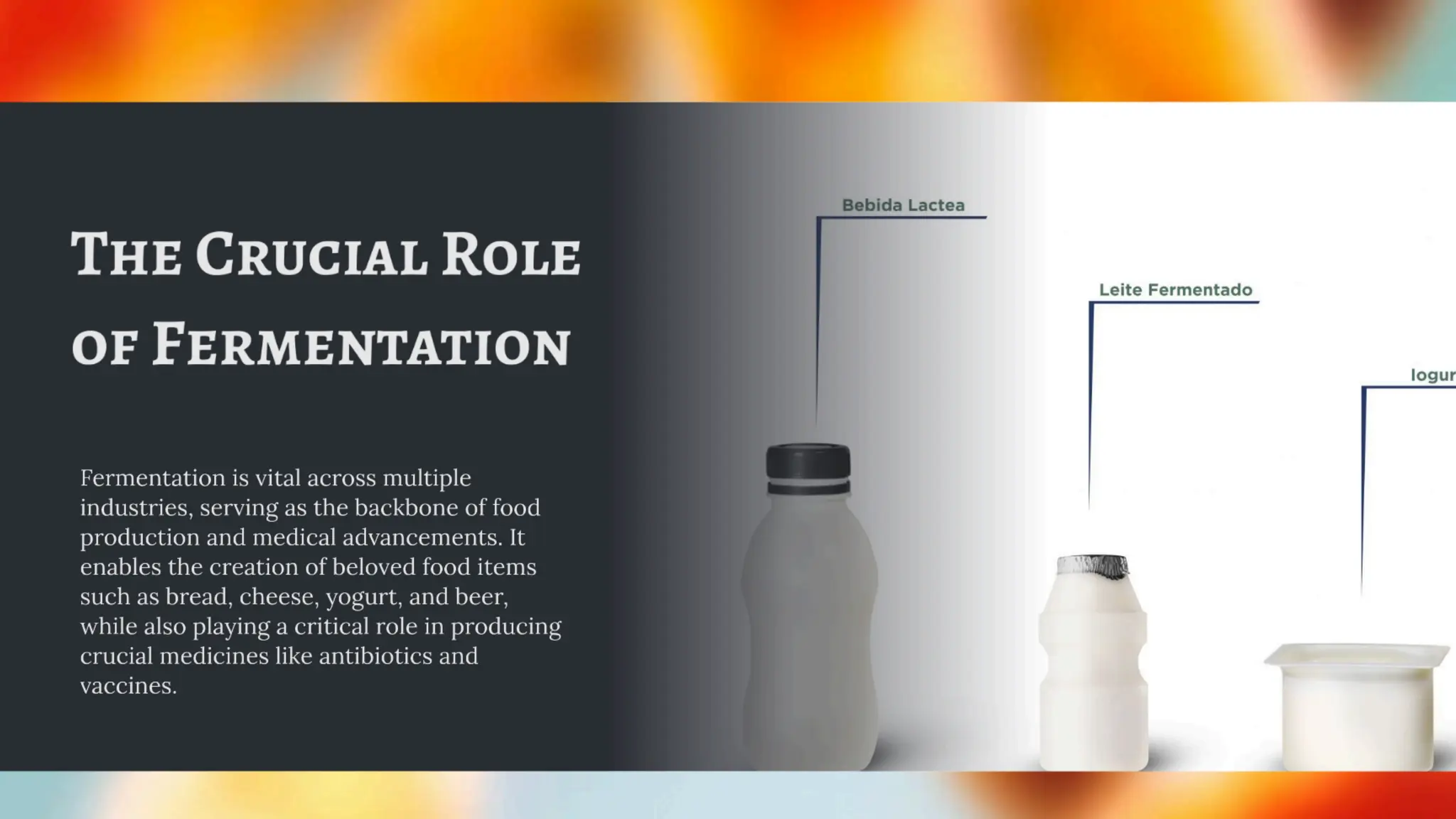 Fermentation = an anaerobic process (occurs without oxygen) where ...