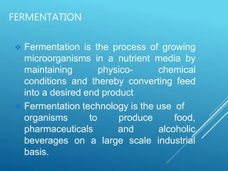 Fermentation design & types | PPTX