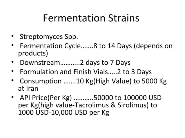 Fermentation api biological production | PPT