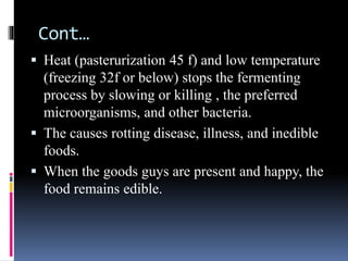 Fermentation as a method of preparing and preserving food | PPTX