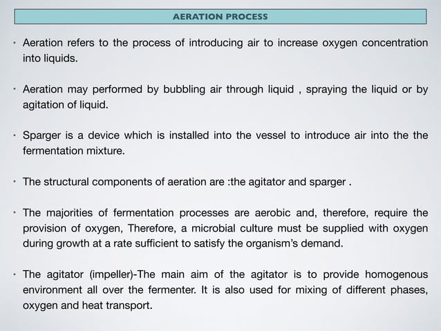 UNIT 6 Fermentation technology, Fermenters, Study of Media, types of ...