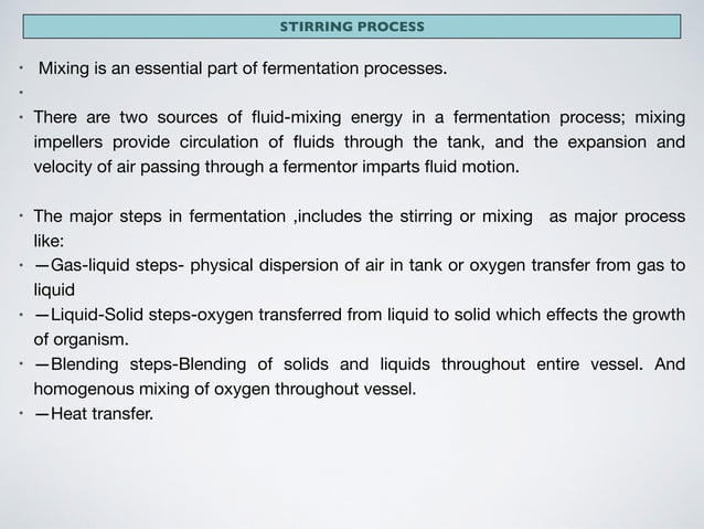 UNIT 6 Fermentation technology, Fermenters, Study of Media, types of ...