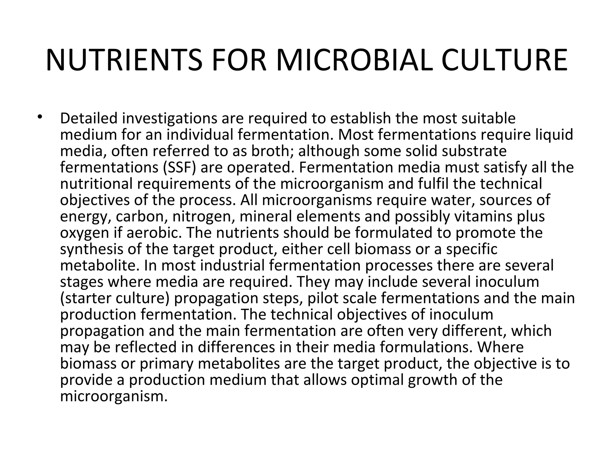 Fermentation media | PPT
