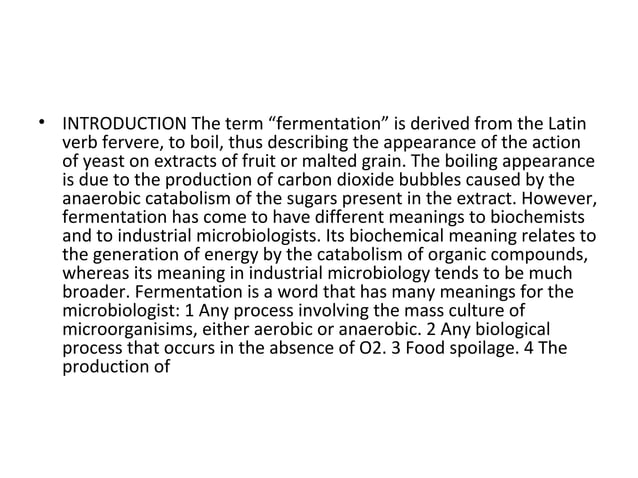 Fermentation media | PPT