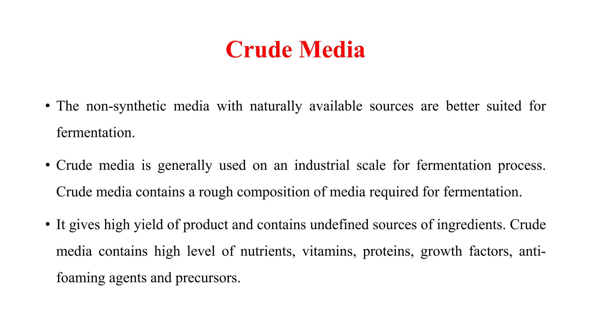 fermentation media.ppt life sciences ppt | PPT