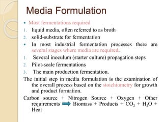 Fermentation media part 1 | PPTX