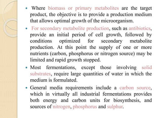 Fermentation media part 1 | PPTX