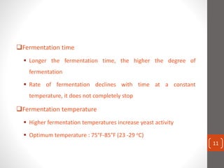 Fermentation of bakery products | PPTX