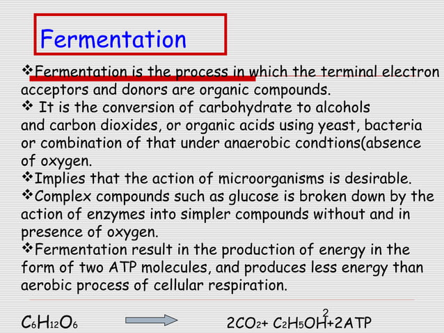 Fermentation of carbohydrates | PPT | Chemistry | Science
