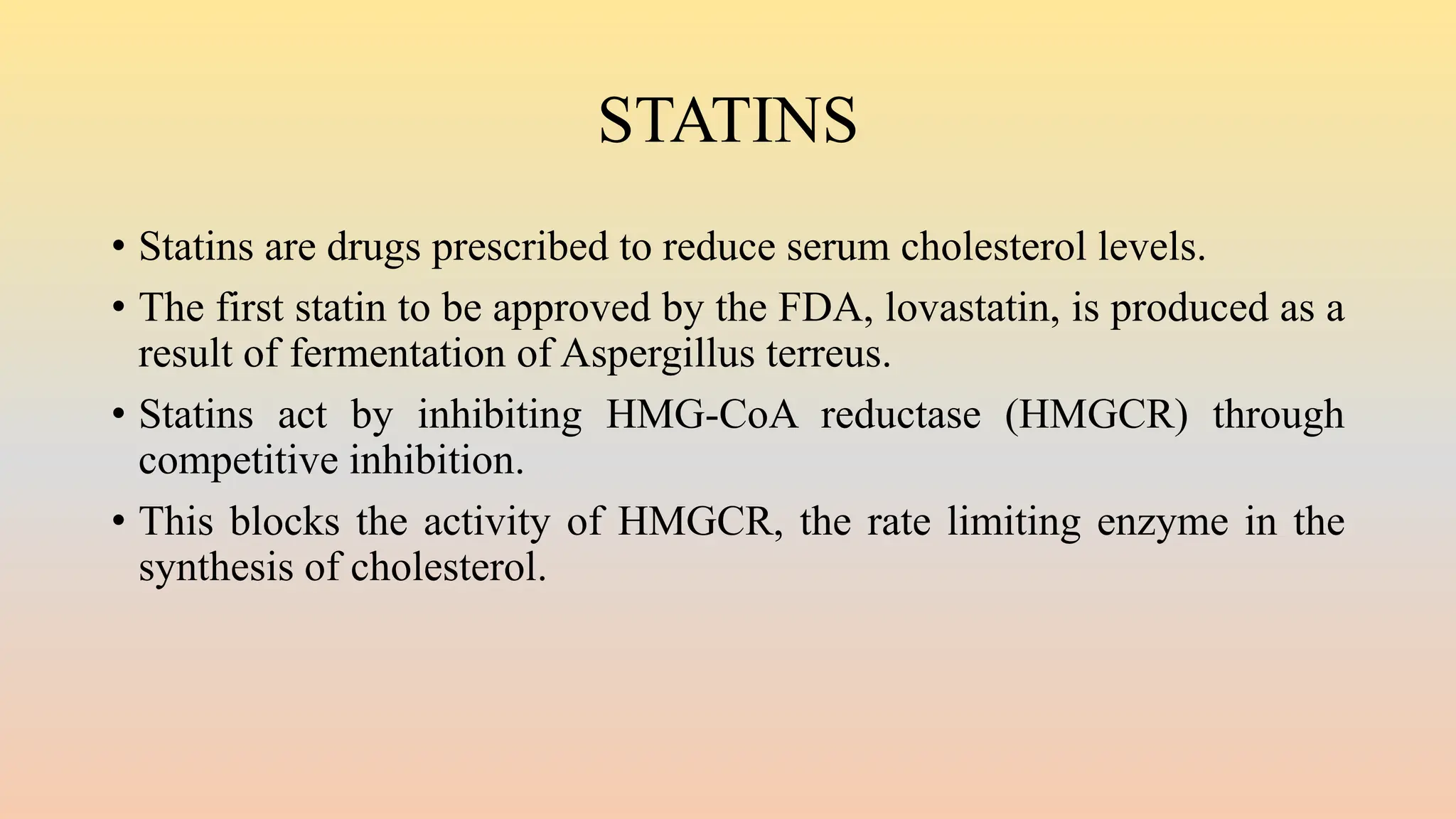 FERMENTATION OF STATINS/SAGAR SHARMA/DEPARTMENT OF PHARMACEUTICAL SCIENCES KUK | PPTX