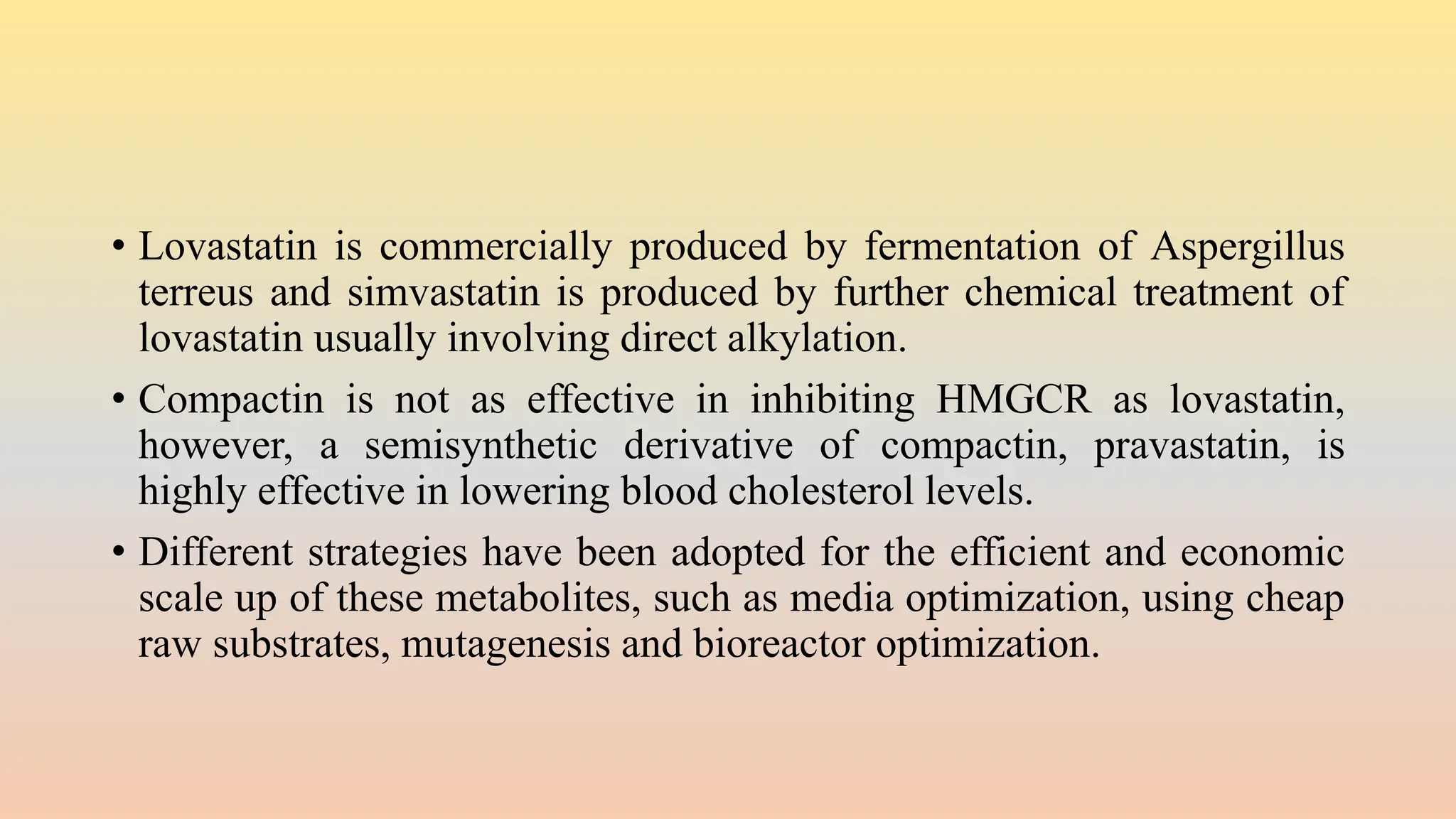 FERMENTATION OF STATINS/SAGAR SHARMA/DEPARTMENT OF PHARMACEUTICAL ...