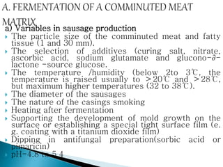 Fermentation of vegetables and meat products | PPTX