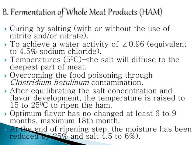 Fermentation of vegetables and meat products | PPTX | Vegetarian Diets ...
