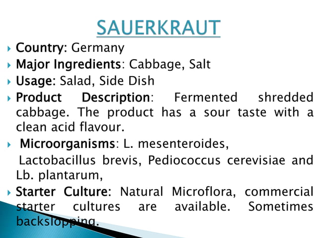 Fermentation of vegetables and meat products | PPTX | Vegetarian Diets ...